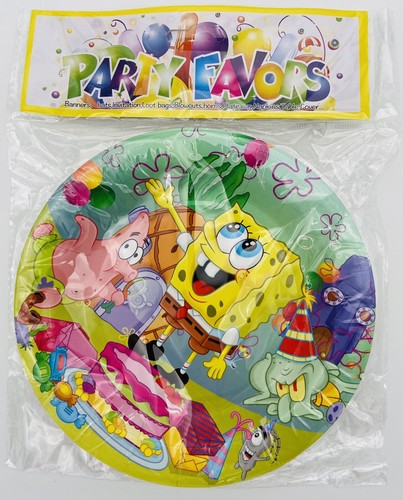 Sponge Bob Square Pants Dessert Plates 6 Count Birthday Party Supplies ...