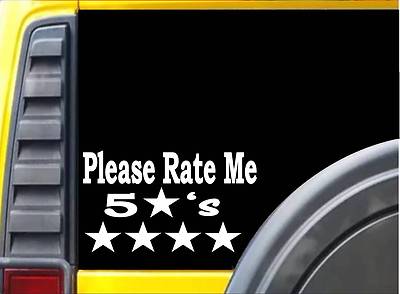 Please Rate Me 8 inch K916 vinyl store taxi driver decal sticker | eBay