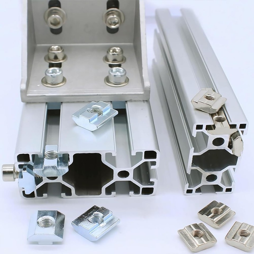 50pcs T-Slot Nuts M5 with Screw,Stainless Steel T Slot 6 Series 2020 T ...