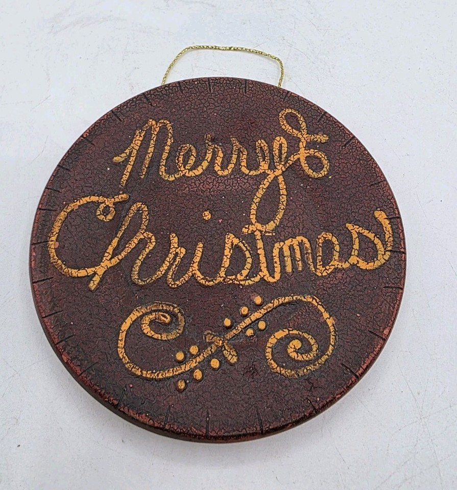Ragon House Merry Christmas Primitive Redware Pottery Plate Mini 4 ...