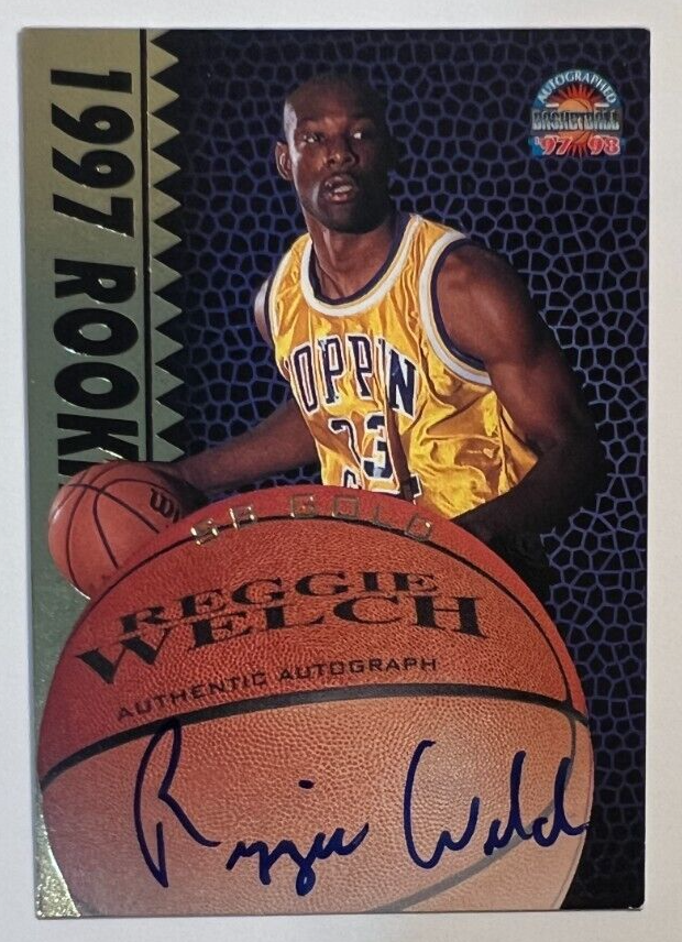 1997-98 Score Board Auto Collection Auto Reggie Welch Rookie RC SB Gold ...