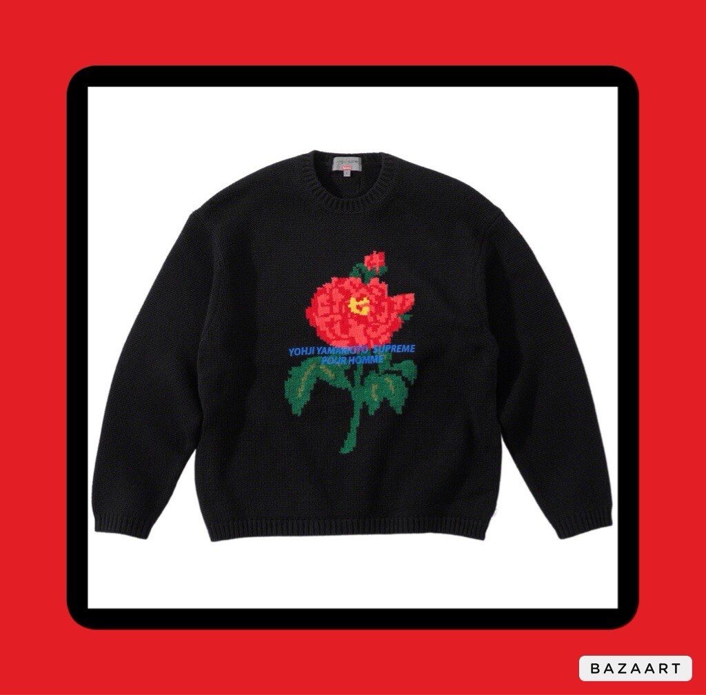 Supreme X Yohji Yamamoto Sweater Rose FW20 - BRAND NEW Supreme X Yohji Yamamoto Sweater Rose FW20 - BRAND NEW