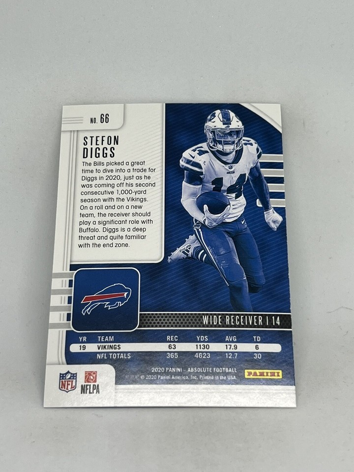 2020 Panini Absolute #66 Stefon Diggs Buffalo Bills Football Card Sku ...