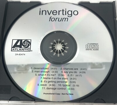 INVERTIGO (Australian band) FORUM 2001 Atlantic USA ADVANCE PROMO CD ...