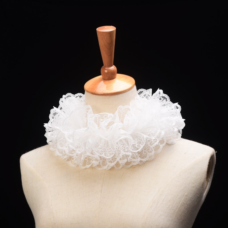 Tudor Elizabethan Ruffle Collar Victorian Renaissance Costume Neck Ruff ...