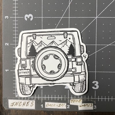 Small Jeep Humor VSCO Sticker For Bottle Guitar Phone Laptop AB | eBay