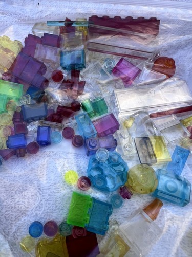 Lego Blue,Green,Yellow,red Clear Translucent Lot Pieces As Shown ...
