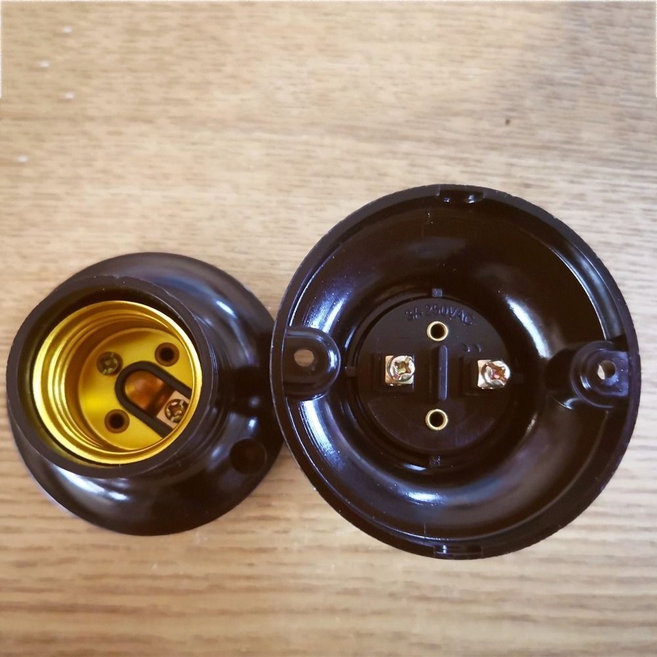 Hanging Lamp E27 Screw Lamp Holder Round Socket Led Light Bulb Holder ...