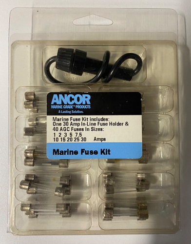 ANCOR Marine Grade Fuses - Assortment of 40 fuses and 1 in-line fuse ...