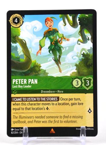 Disney Lorcana TCG Into the Inklands Peter Pan - Lost Boy Leader 82/204 ...