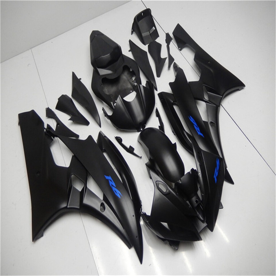 FSM Injection Matte Black Plastic Fairing Kit for Yamaha 2006 2007 YZF ...