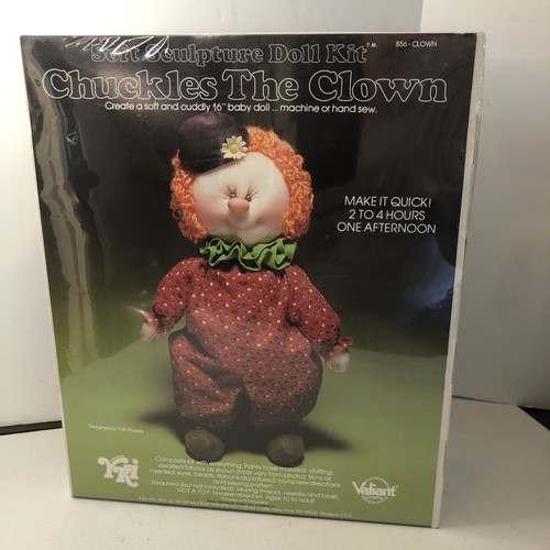 Vintage 1983 Chuckles The Clown 16" Soft Sculpture Doll Kit Valiant ...