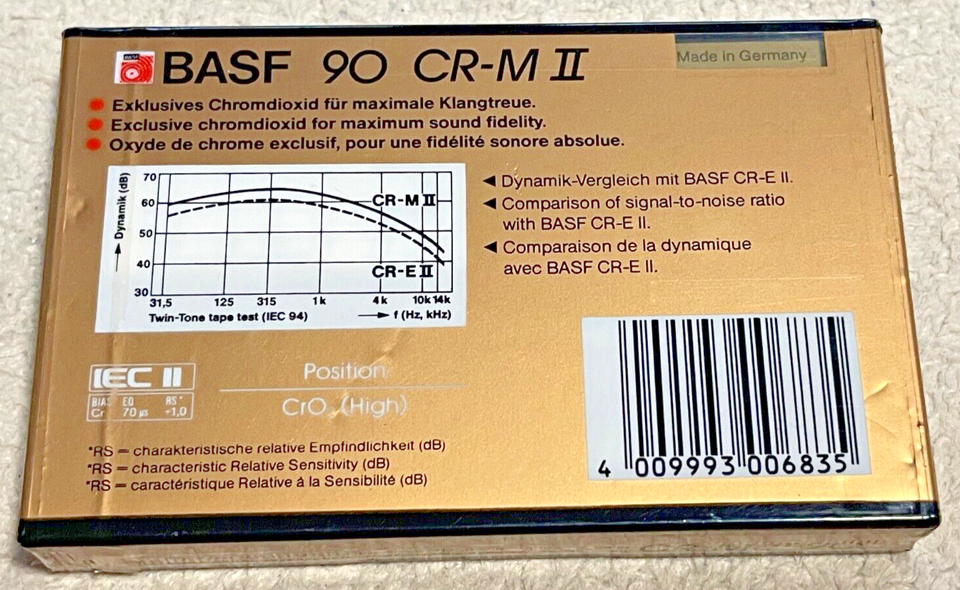 BASF 90 chromdioxid maxima II 90min - Audio Cassette, Kassette - Neu in Folie | eBay.de