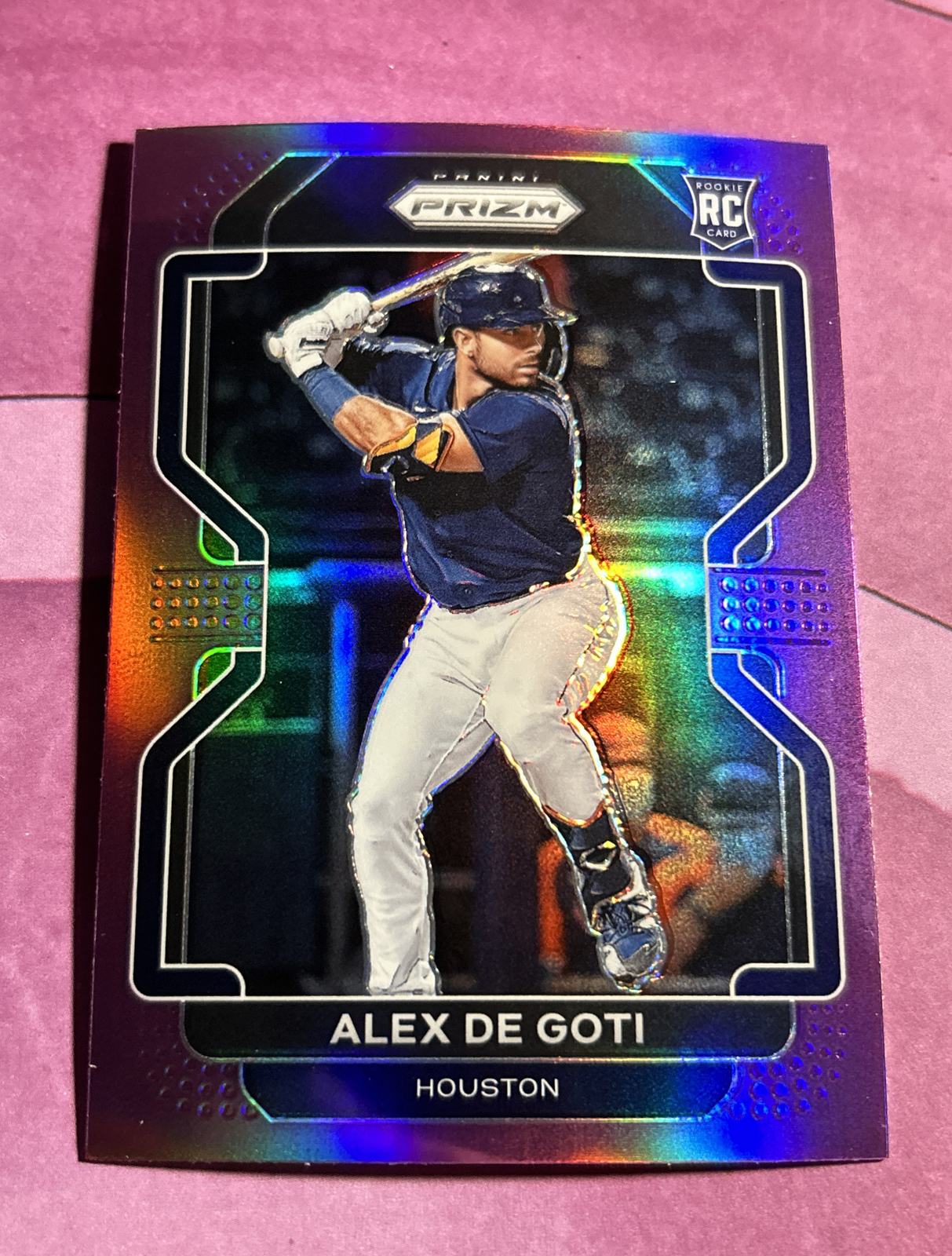 2022 Panini Prizm Baseball Alex De Goti Astros RC Purple Prizm Parallel ...