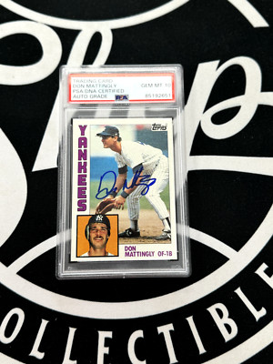 1984 Topps Don Mattingly rookie RC Signed #8 PSA 10 Auto grade ...