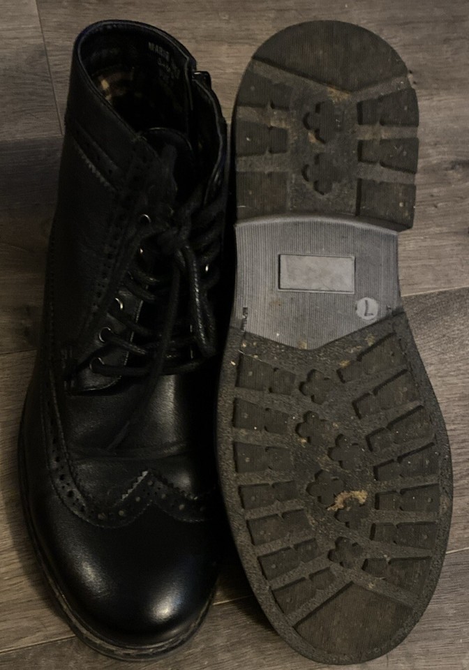Mario Lopez Men’s Black Boots Wingtip Size 7 Great Shape | eBay