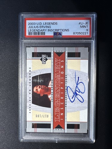 2003-04 UD Legends Legendary Inscriptions JULIUS ERVING #LI-JE Auto ...
