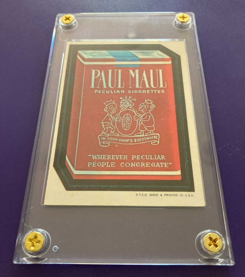 1973 Wacky Packages 1st Series 1 Paul Maul Cigarettes Black LUDLOW RARE ...