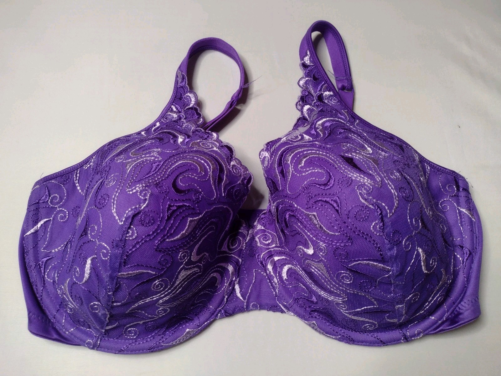 Playtex Secrets Side Smoothing 4513 Embroidered Lace Underwire Bra 38DD ...