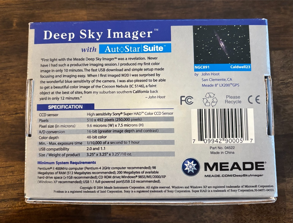 Meade Deep Sky Imager w Auto Star Suite, New, CCD sensor | eBay