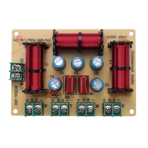 120W 4 Way Crossover Audio Speaker Crossover Dual Bass + Midrange ...