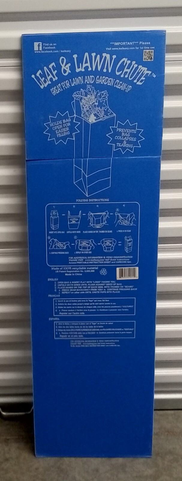 Leaf and Lawn Chute Bag Holder Reuse Plastic Easy Garden Yard Waste Lot ...