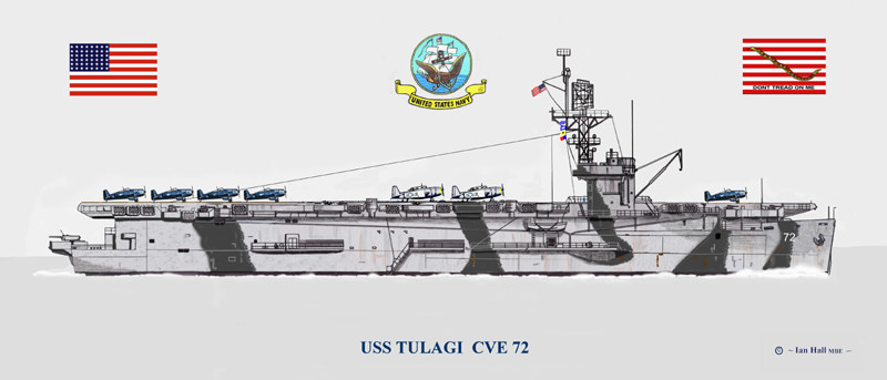 USS Tulagi CVE-72 Ship Print US Navy | eBay