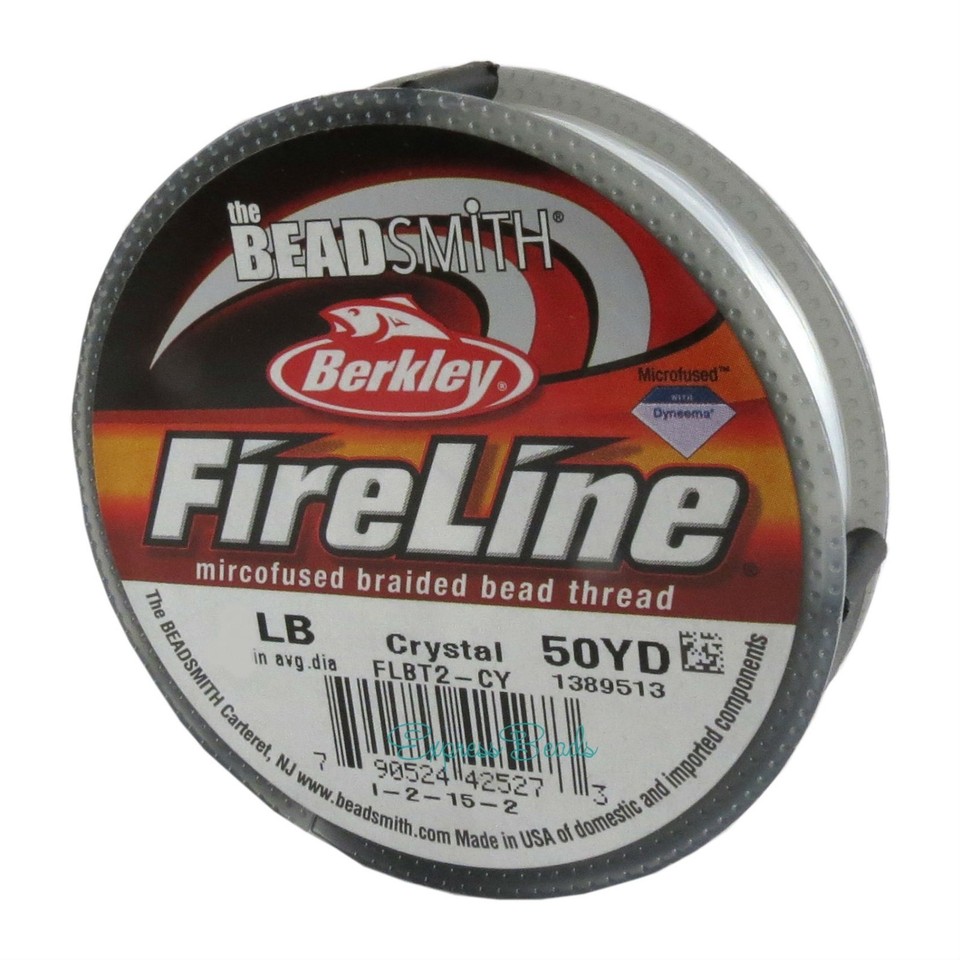 50 Yards FIRELINE Microfused Braided Bead Thread CRYSTAL/SMOKE/BLACK ...