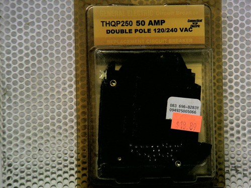 GE General Electric THQP250 Thin 50 Amp 2 Pole 120/240VAC Circuit ...