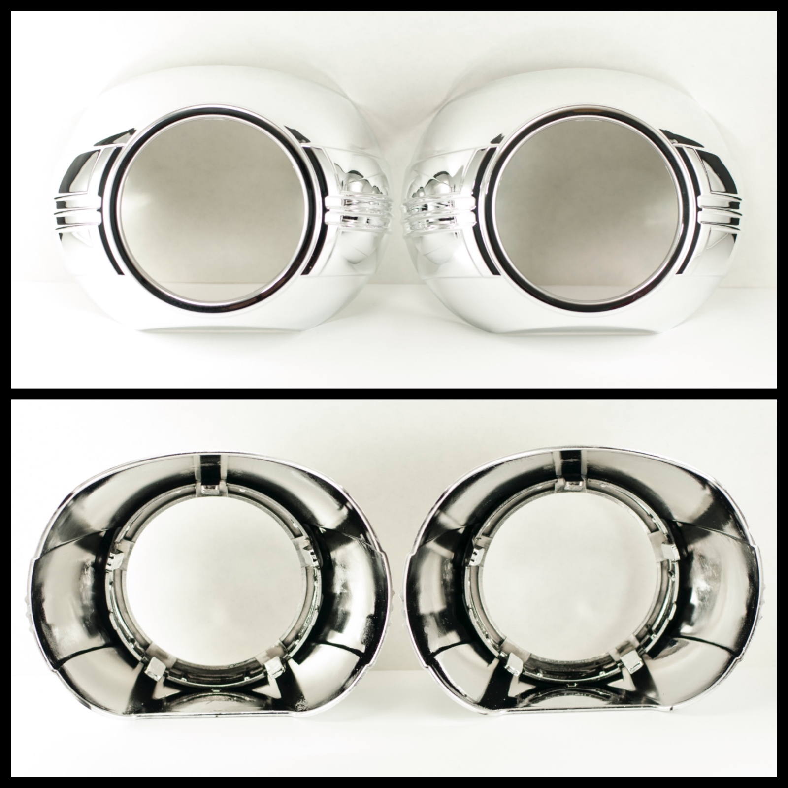 HID Projectors Shrouds S-Max BEZELS 3" Retrofit covers Shroud caps 2X ...