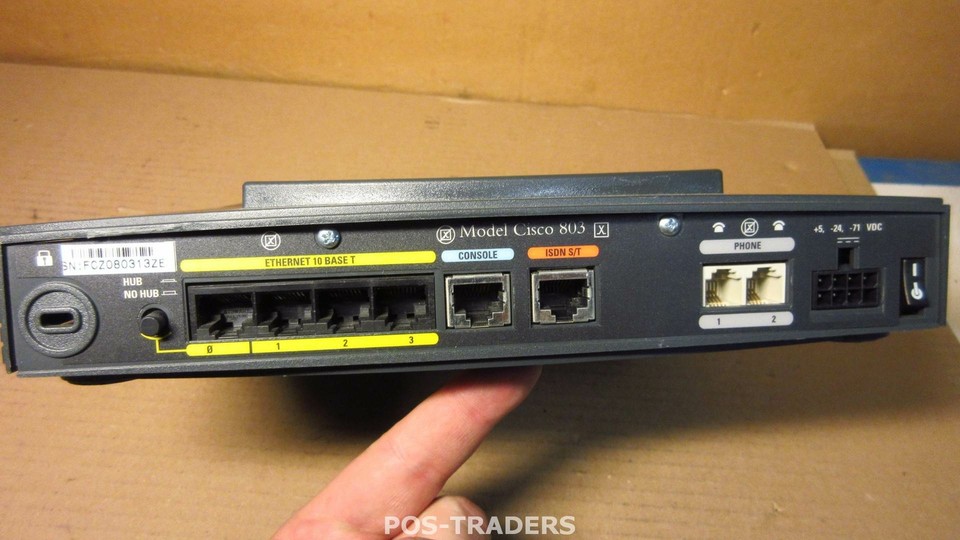 Cisco 803 ISDN Ethernet Router 1x Ethernet 1x ISDN BRI RJ-45 MISSING ...