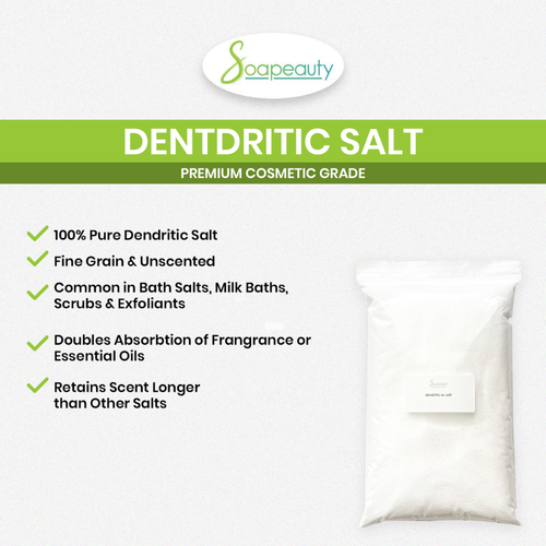 Dendritic Salt for Bath Salts & Scrubs, Fine Grain, All Natural by ...