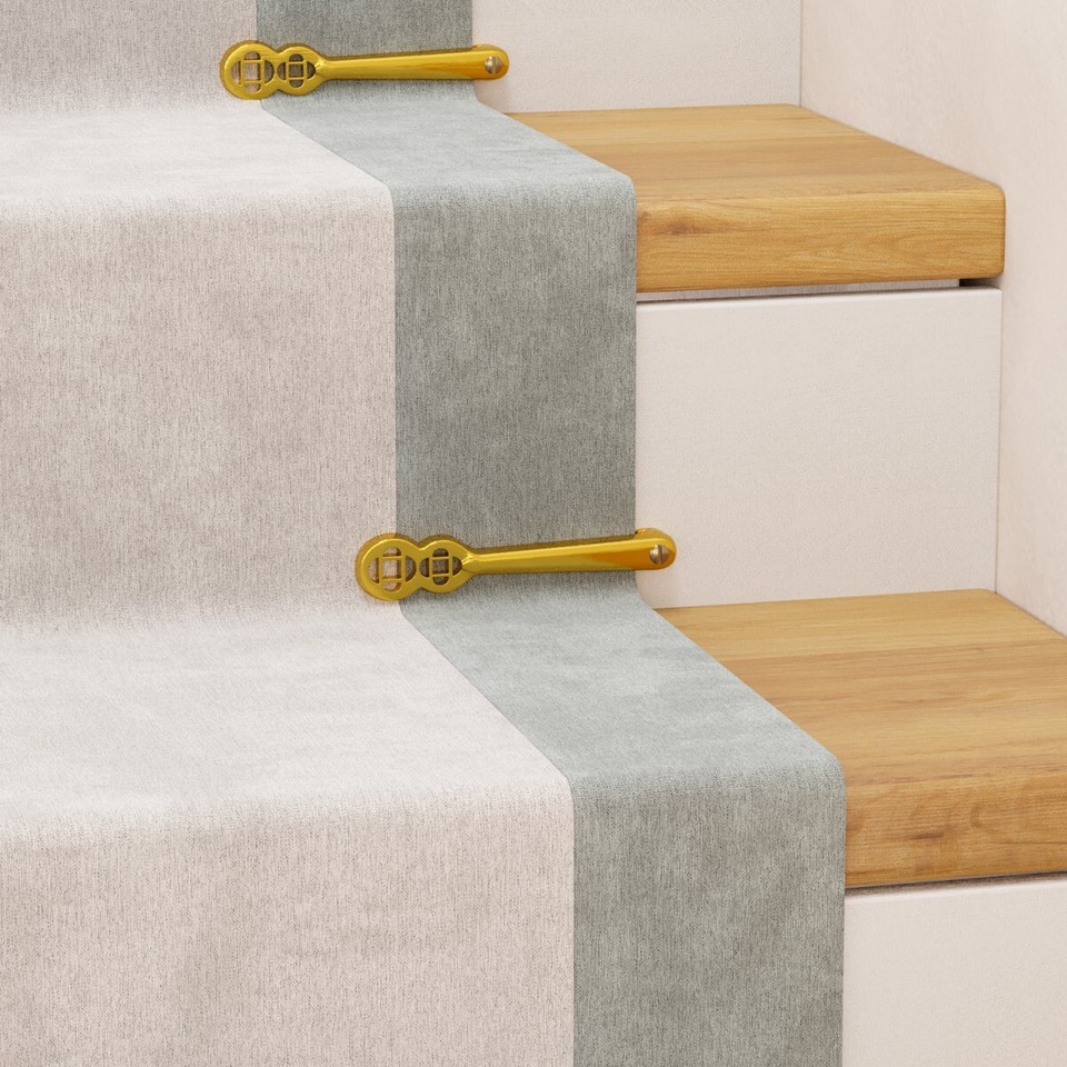 Renovators Supply Stair Carpet Runner Holder Clip Solid Cast Brass PVD ...