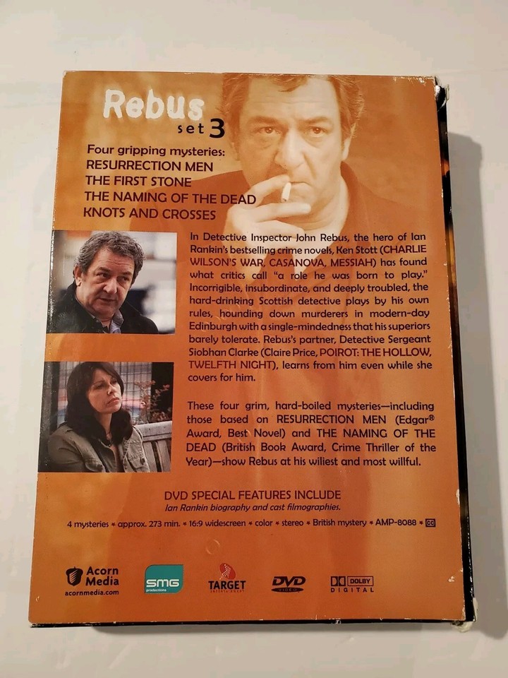 Rebus - Set 3 DVD BBC America Ken Stott British Mystery 4-Disc Set ...