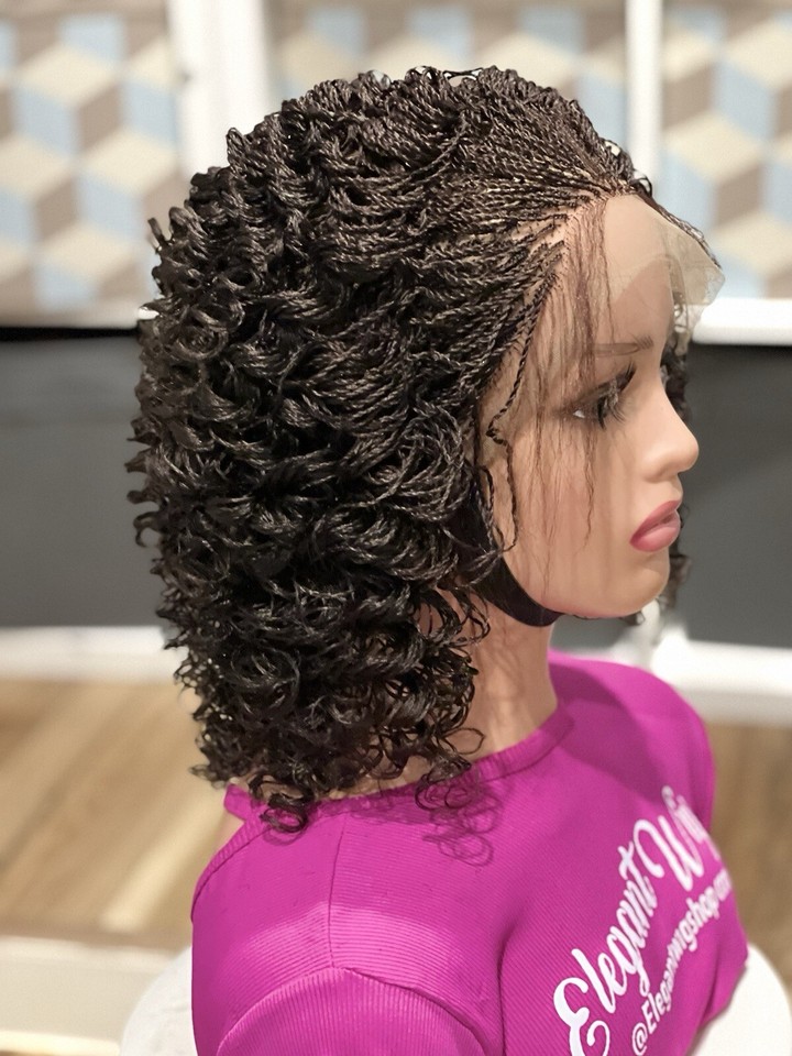 Braided wig: beautiful Handmade micro twist wig made on a full lace wig ...