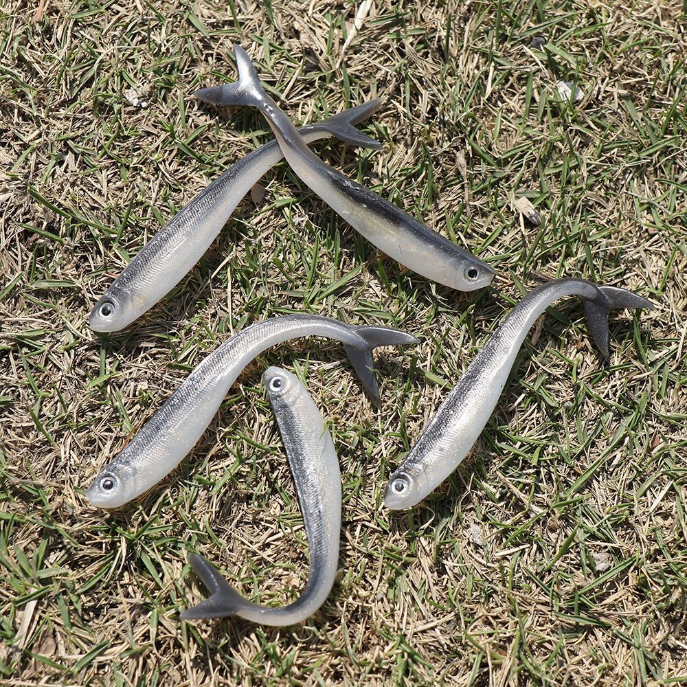 Jigging Gear Silicone Worms Fish Lure Jig Head Soft Shrimp Maggot ...