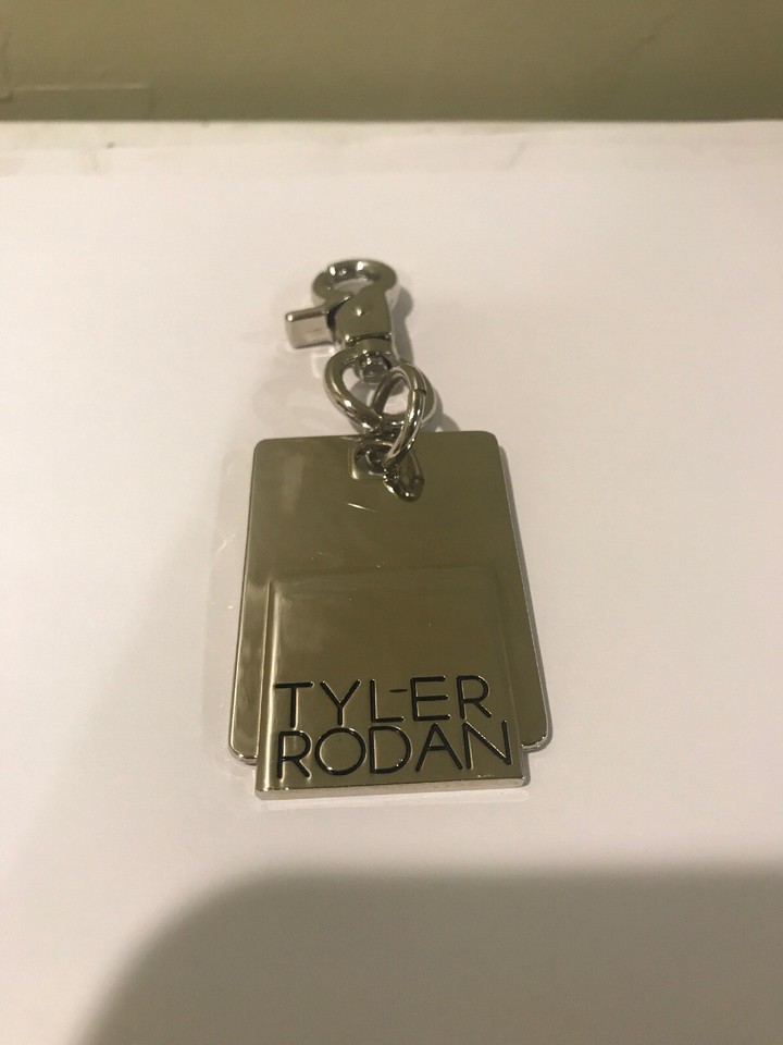 Tyler Rodan Designer Silver Tone Hanging Logo Purse Charm Hook Key ...