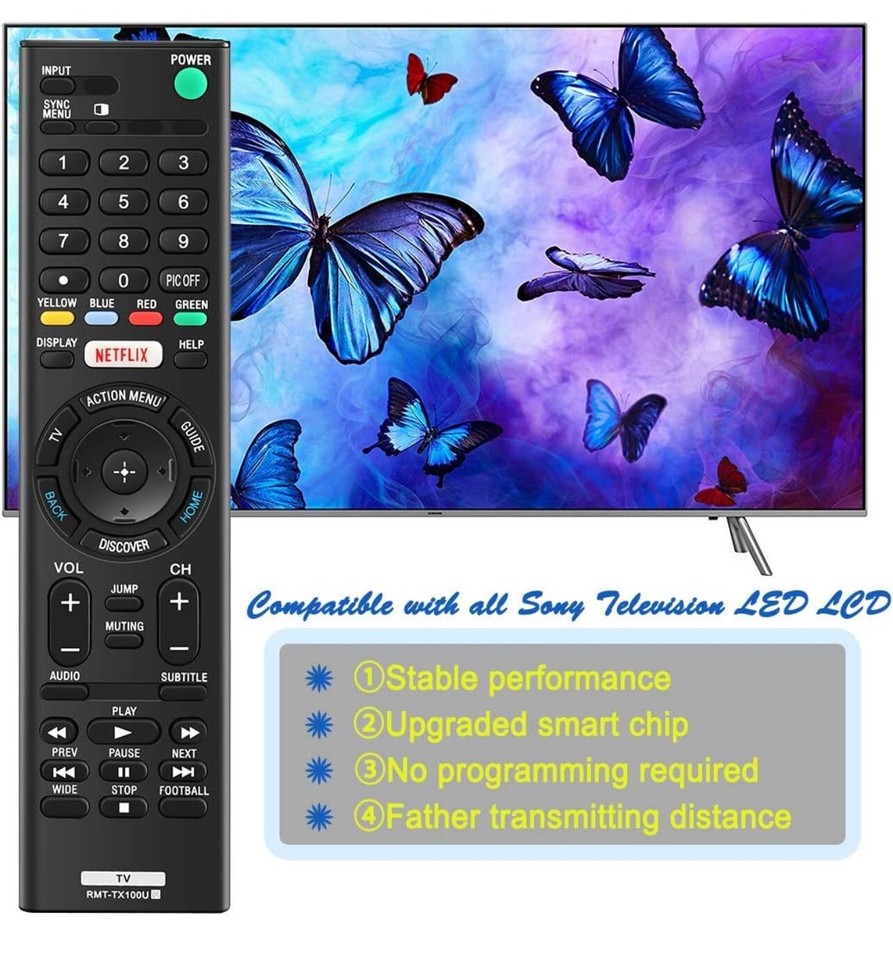 RMT-TX100U Universal Remote Control for Sony-TV-Remote Replacement for ...