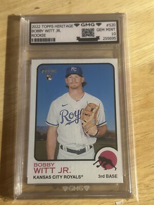 2022 Topps Heritage - Throwback Uniform Variation #520 Bobby Witt Jr ...