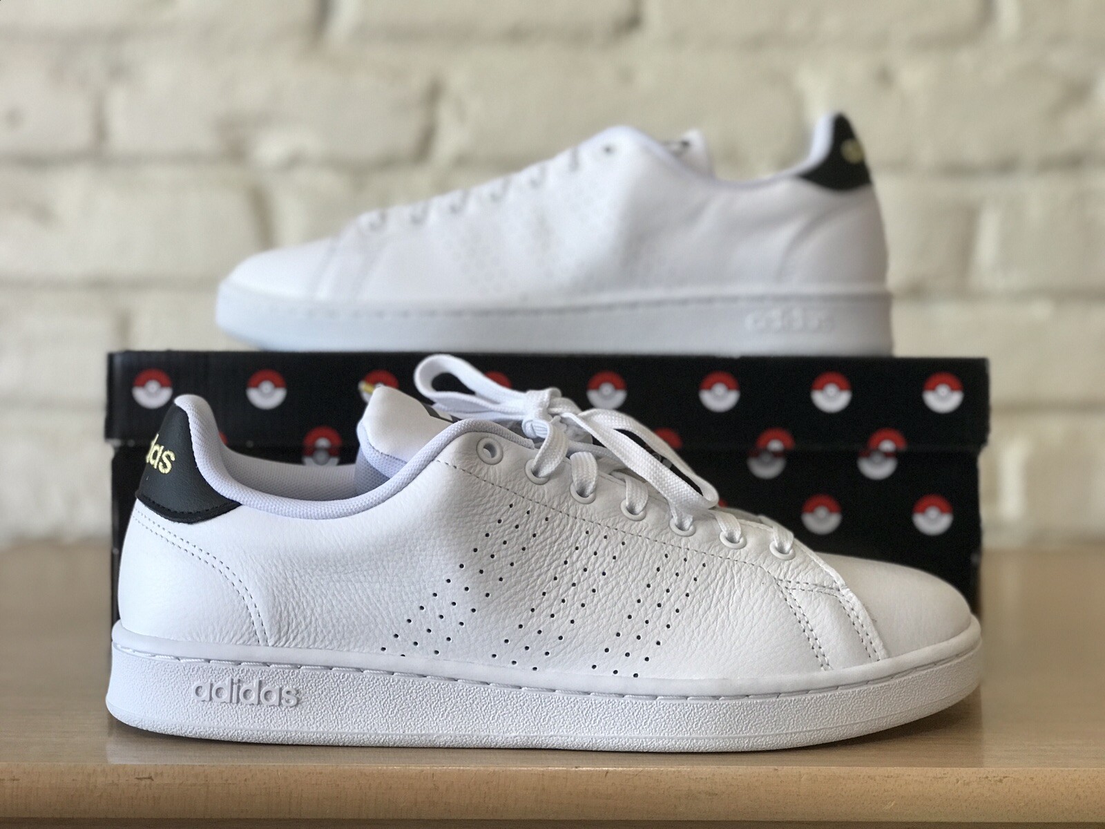 Adidas Advantage Pokemon Pikachu White Black Men 7 Classic Casual Shoes ...