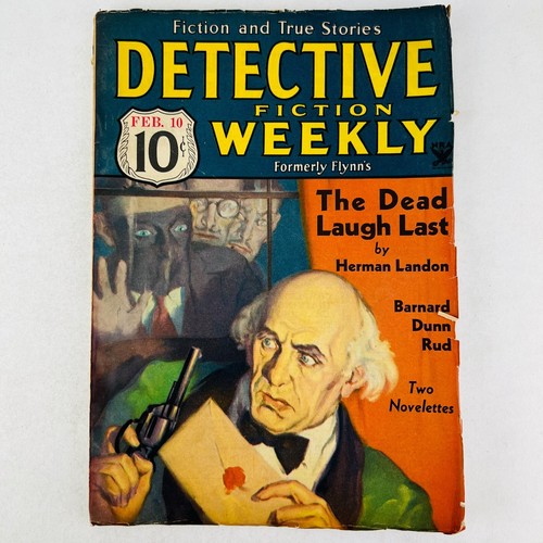 RARE PULP!! DETECTIVE FICTION WEEKLY - 1934 FEB 10 - THE DEAD LAUGH ...