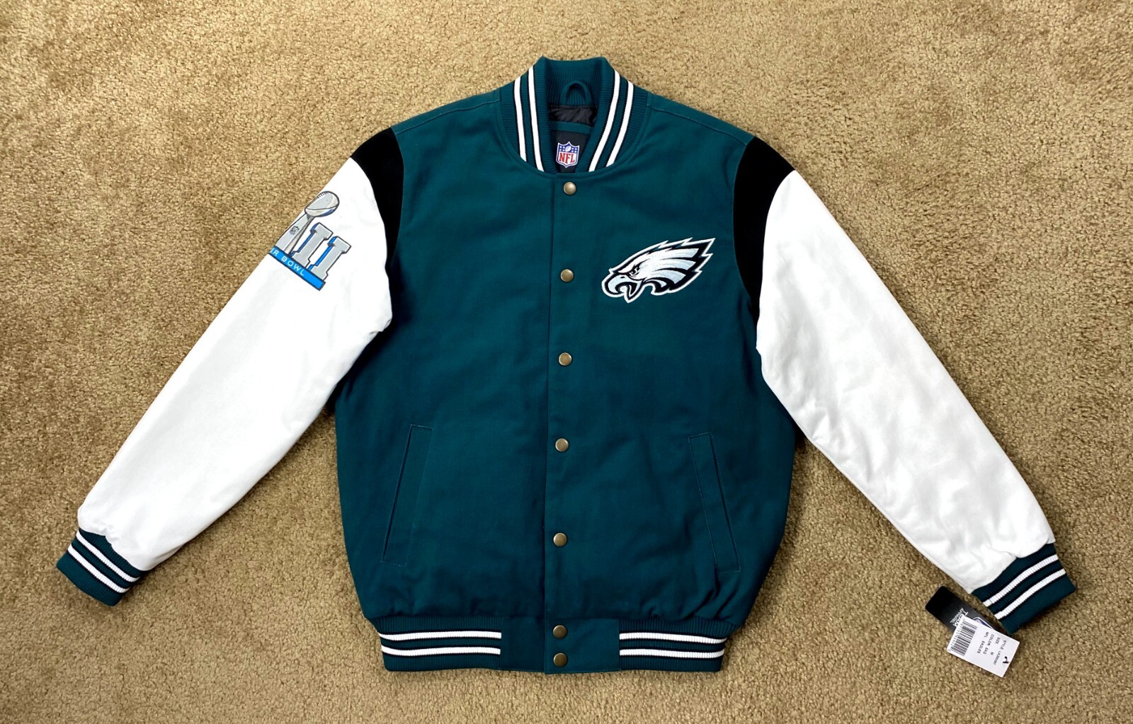 PHILADELPHIA EAGLES Super Bowl CHAMPIONSHIP Jacket S XL 2X | eBay