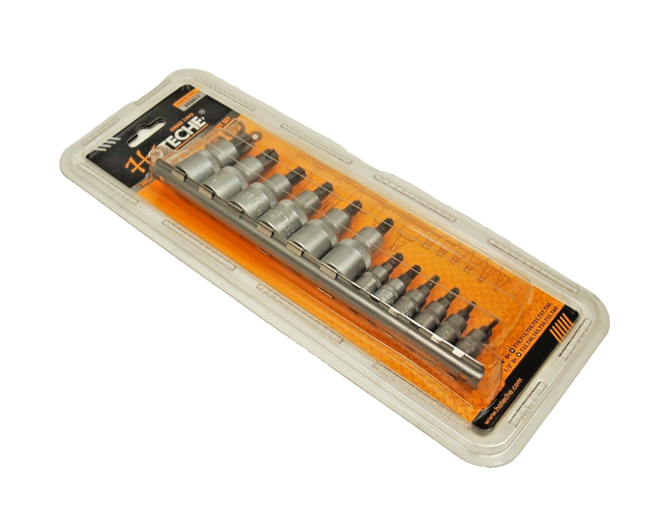 12 PC E Torx Star Male Bit Socket Set 1/2" 1/4" Drive T10 -T60 202011 ...