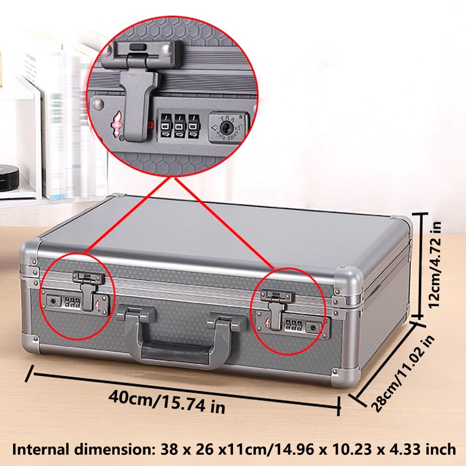 Aluminum Hard Case Tool Box Carrying Portable Hard Side Safety Case ...