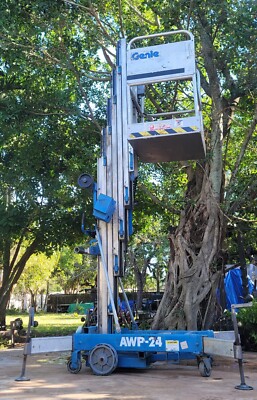 GENIE AWP-24 24’ ELECTRIC SCISSOR LIFT ~ VERTICAL MAST LIFT ~AERIAL ...
