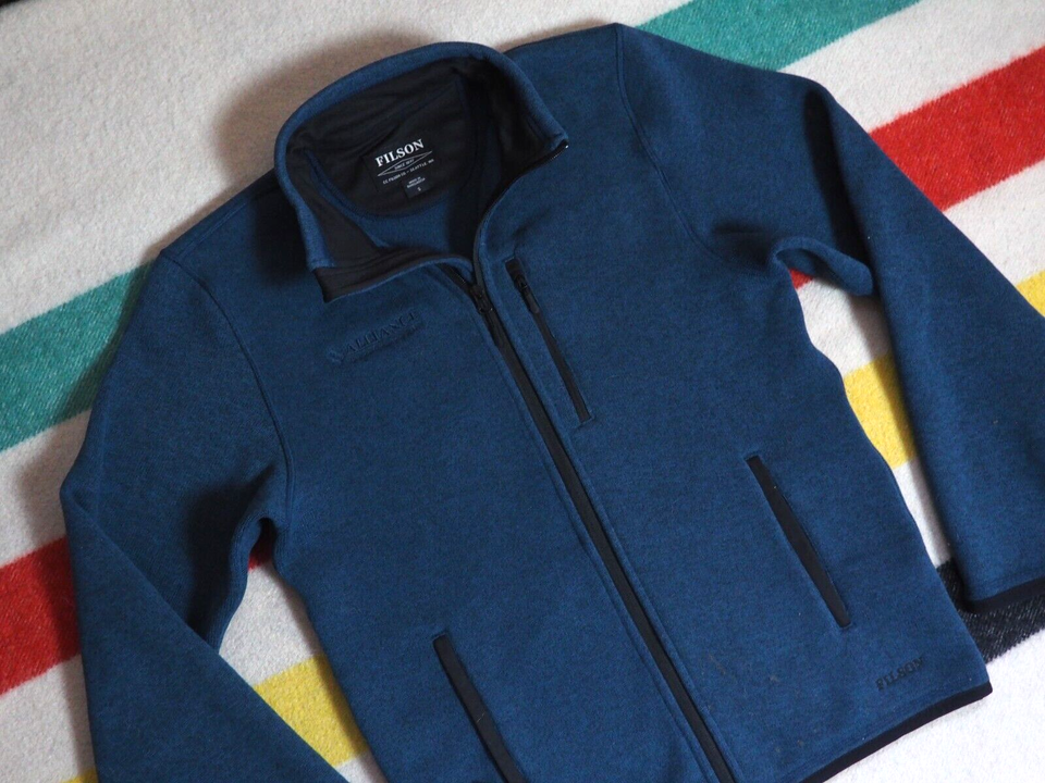 FILSON Ridgeway Mallard Teal Blue Logo Full Zip Fleece Outdoor Jacket ...