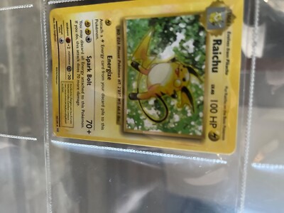 fat raichu rare pokemon card no folds or stains not large includes ...