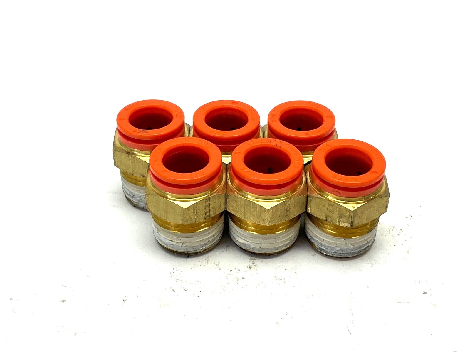 SMC KQ2S13-37AS Hex Head Connector Fitting 1/2" One Touch 1/2" NPT LOT ...