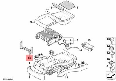 Genuine BMW Hybrid X6 E71 E72 Hybrid X6 30dX 35dX Bracket Console ...
