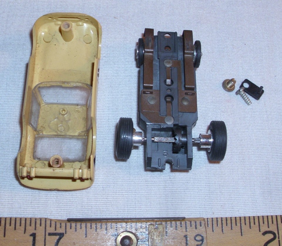 AURORA THUNDERJET 500 TJET FERRARI HO SLOT CAR 1960s IN YELLOW | eBay